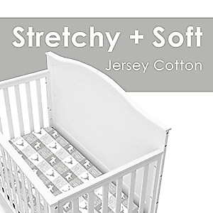 GROW WILD Crib Sheet 3 Pack | Soft Boy Crib Sheets Neutral | Grey Baby Crib Sheets for Boys | Woodland Nursery Crib Mattress Sheet (Forest Fun)