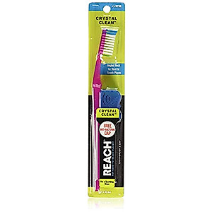 Reach Crystal Clean Toothbrush, Firm Bristles, 1 Count, Pack Of 6