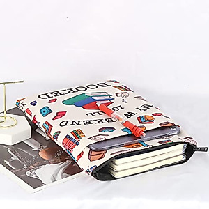 KUIYAI Book Reading Lovers Book Sleeve Bookworm Bookaholic Book Cover Librarian Book Sack Gift My Weekend Is All Booked Zipper Pouch Gift For Bookish (WeekBookBS)