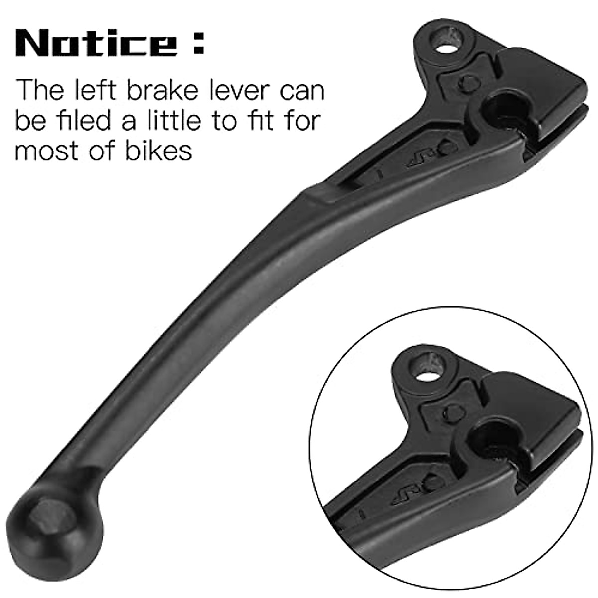 YOXUFA Left Rear Brake Lever Handle for GY6 49cc 50cc 125cc 150cc 139QMB 157QMJ TaoTao VIP ATM50A1 Pony Lancer IceBear Bandit Peace Sports SSR Lazer Chuckus Roketa Jonway Chinese Scooter Moped Parts