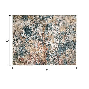 Area Rug Living Room Rugs: 8x10 Indoor Soft Fluffy Rug Abstract Carpet for Bedroom Kitchen Dining Room Floor Washable Plush Throw Large Accent Rug Home Office Nursery Decor - Multi
