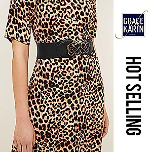 GRACE KARIN Lady's Vintage Wide Stretch Waist Belt Waistband, Black (Cl0413-1), Medium