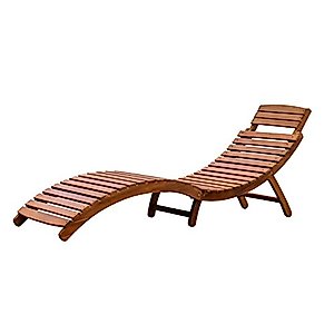 Merry Garden Curved Folding Chaise Lounger