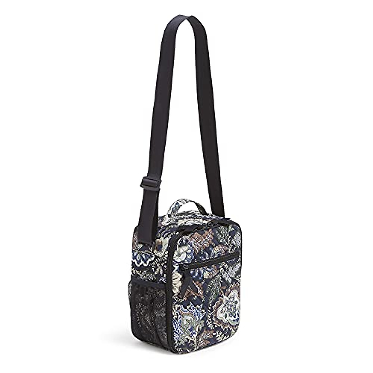 Vera Bradley Women's Cotton Deluxe Lunch Bunch Lunch Bag, Java Navy Camo - Recycled Cotton, One Size