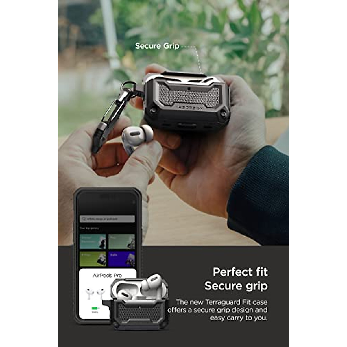 VRS Design Terra Guard Fit Airpods Pro Case for Apple Airpods Pro 2nd Generation (2022)