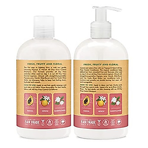 SheaMoisture Shampoo and Conditioner Papaya & Neroli 2 Count Shampoo For Women All Day Frizz Control 13 oz