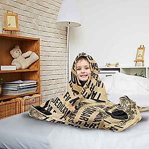 MyPupSocks Personalized Hockey Player Blanket with Name/Number and Text Design Gift for Sports Fans & Lovers, All-Season Blanket Throw 50"x60"