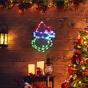 Christmas Window Lights Decorations - 1pcs Iron Christmas Window Hanging Lights for Lighted Window Christmas Decorations Indoor Home Decor Party Supplies