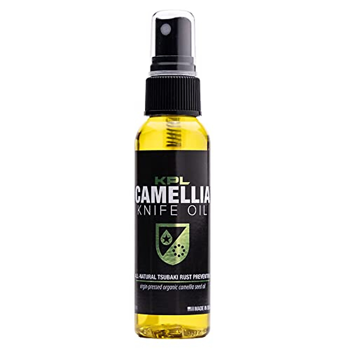Knife Pivot Lube Camellia Knife Oil for Blades, Natural Camellia Seed Oil for Carbon Steel Knives, Pure Tsubaki Oil, Knife Honing Oil for Cleaning, Knife Oil Lubricant for Blade Care 60ml Spray Bottle