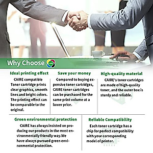 CAIRE Compatible Toner Cartridge for Dell C3765dnf Toner Dell C3760DN C3760N C3765NF C3765DNF Toner Cartridge Set (1 Black 331-8429, 1 Cyan 331-8432, 1 Magenta 331-8431, 1 Yellow 331-8430, 4-Pack)