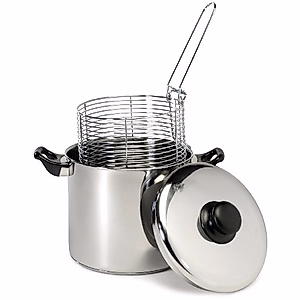 Excelsteel 6 Quart Stainless Steel Stove Top Deep Fryer