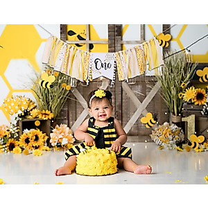 1st Birthday Banner - High Chair Banner 1st Birthday Boy/girl, 1st Birthday Boy/girl, 1st Birthday High Chair Banner, Bee Day Birthday High Chair Banner, 1st Birthday Bee Banner Party Toppers
