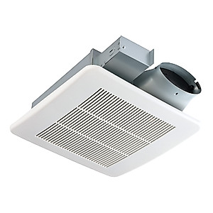 Tech Drive Bathroom fan 50-80-100 CFM DC Energy-Saving Motor,Very Quiet Ventilation and Exhaust Fan, Ceiling or Wall Mounted Fan, CFM Adjustable,White