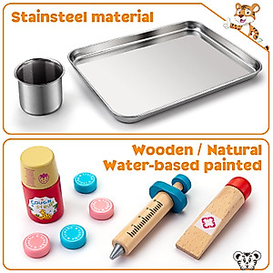 Tigerhu Kids Pretend Play Set of Doctor Toys, 27pcs Doctor Set with Role Play Kits Thermometer, Syringe, Stethoscope etc Kids Medical Kits Storage Bag, Educational Toys for Boys,Girls Ages 3,4,5,6