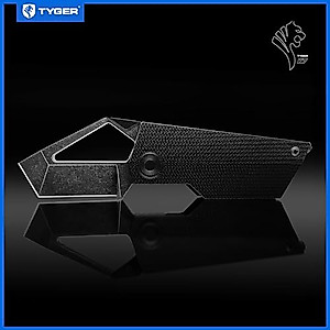 Tyger K7 EDC Folding Pocket Knife | Black Stone-washed 154CM Steel Blade | G-10 Handle | TG-KF9C2898