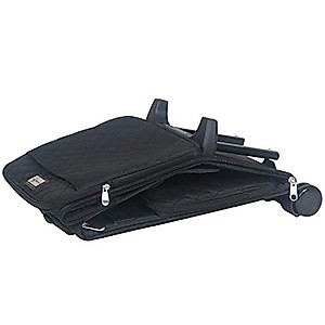 Everything Mary Rolling Craft Bag, Black Quilted - Papercraft Tote with Wheels for Scrapbook & Art Storage - Organizer Case for IRIS Boxes, Supplies, and Accessories - for Teachers & Medical