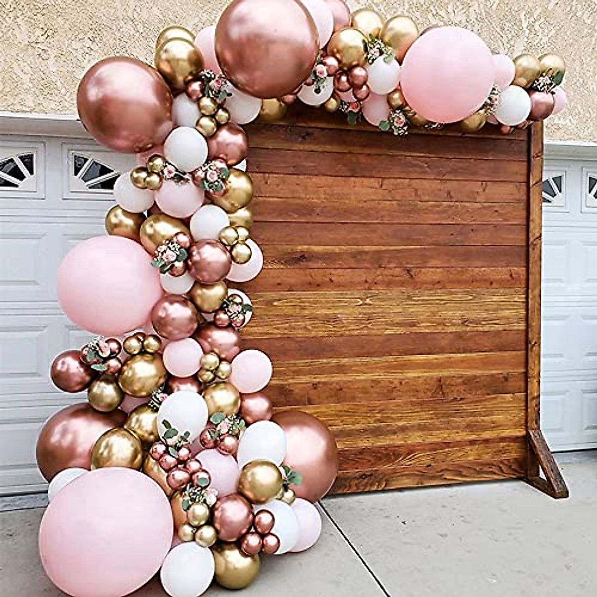 Beliueyes Rose Gold Balloon Garland Kit 148PCS, Pink White Balloon Arch for Bridal Wedding Birthday Baby Shower Anniversary Party Decor Background Decoration