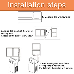 Portable Air Conditioner AC Hose Extention Coupler, Air Conditioner Exhaust Hose Coupler Connector Window Adapter for Sliding Door Window Vent, Portable Air Conditioner Parts Unit Tube Connector