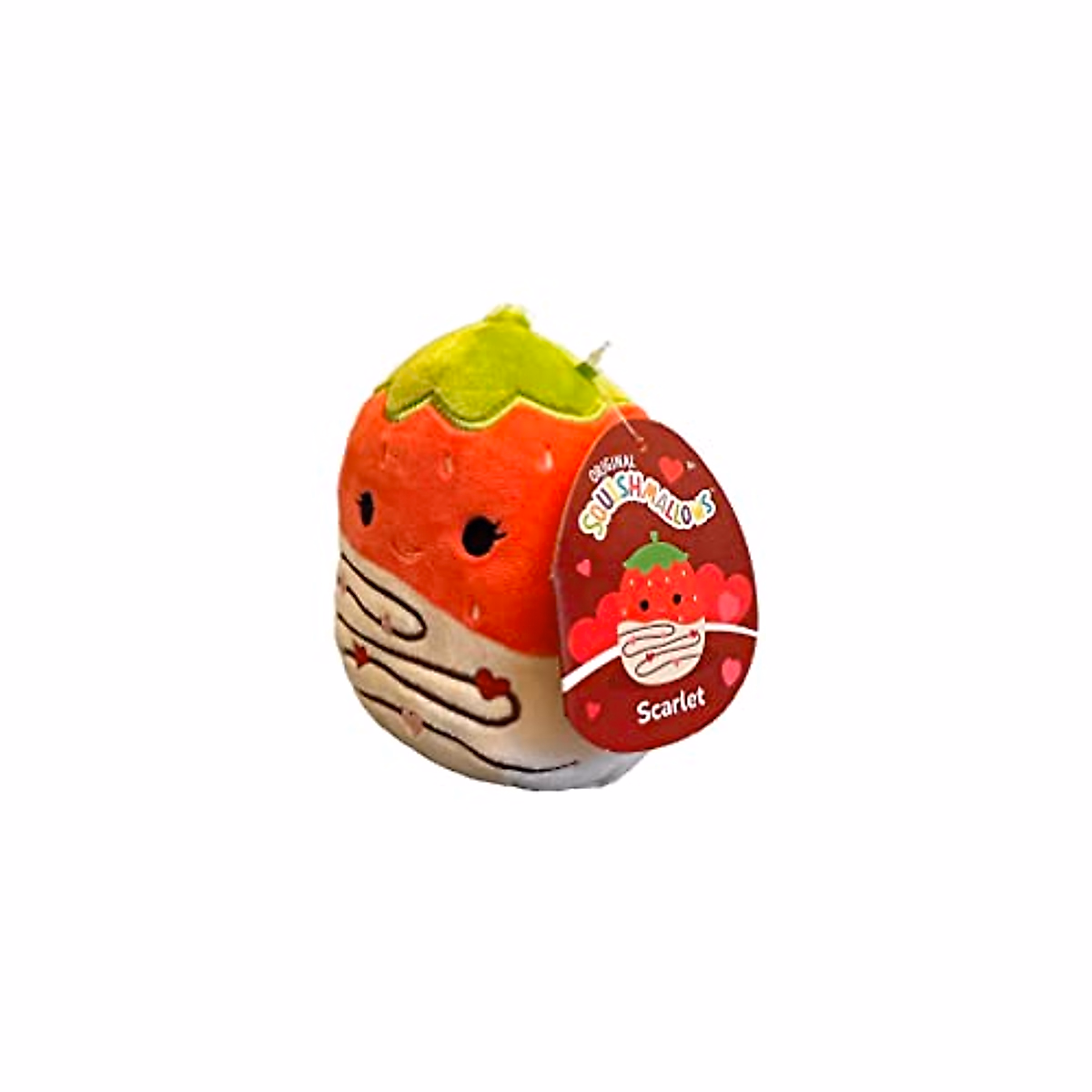 Squishmallow 5-Inch Plush - Join The 2023 Valentine's Day Squad Stuffed Animal Toys (Scarlett Dipped Strawberry)
