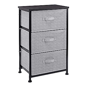 Amazon Basics Fabric 3-Drawer Storage Organizer Unit for Closet, Black