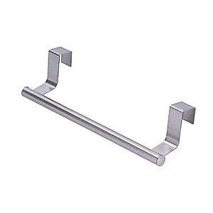 Kitchen Towel Rack, Stainless Steel Kitchen Cabinet Door Towel Rack for Bathroom for Cabinet(Large size (length 36cm))