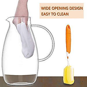 [90 OZ] Glass Pitcher with Stainless Steel Lid, Hot/Cold Water Jug, Juice and Iced Tea Borosilicate Glass Beverage Carafe, 100% Lead-free