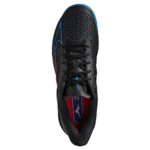 Mizuno Wave Exceed Tour 5 AC Men Tennis Shoe, Black-Peace Blue, 10.5