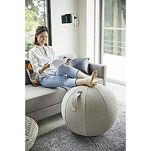 Vivora Luno - Sitting Ball Chair for Office and Home, Lightweight Self-Standing Ergonomic Posture Activating Exercise Ball Solution with Handle & Cover, Classroom & Yoga, Standard