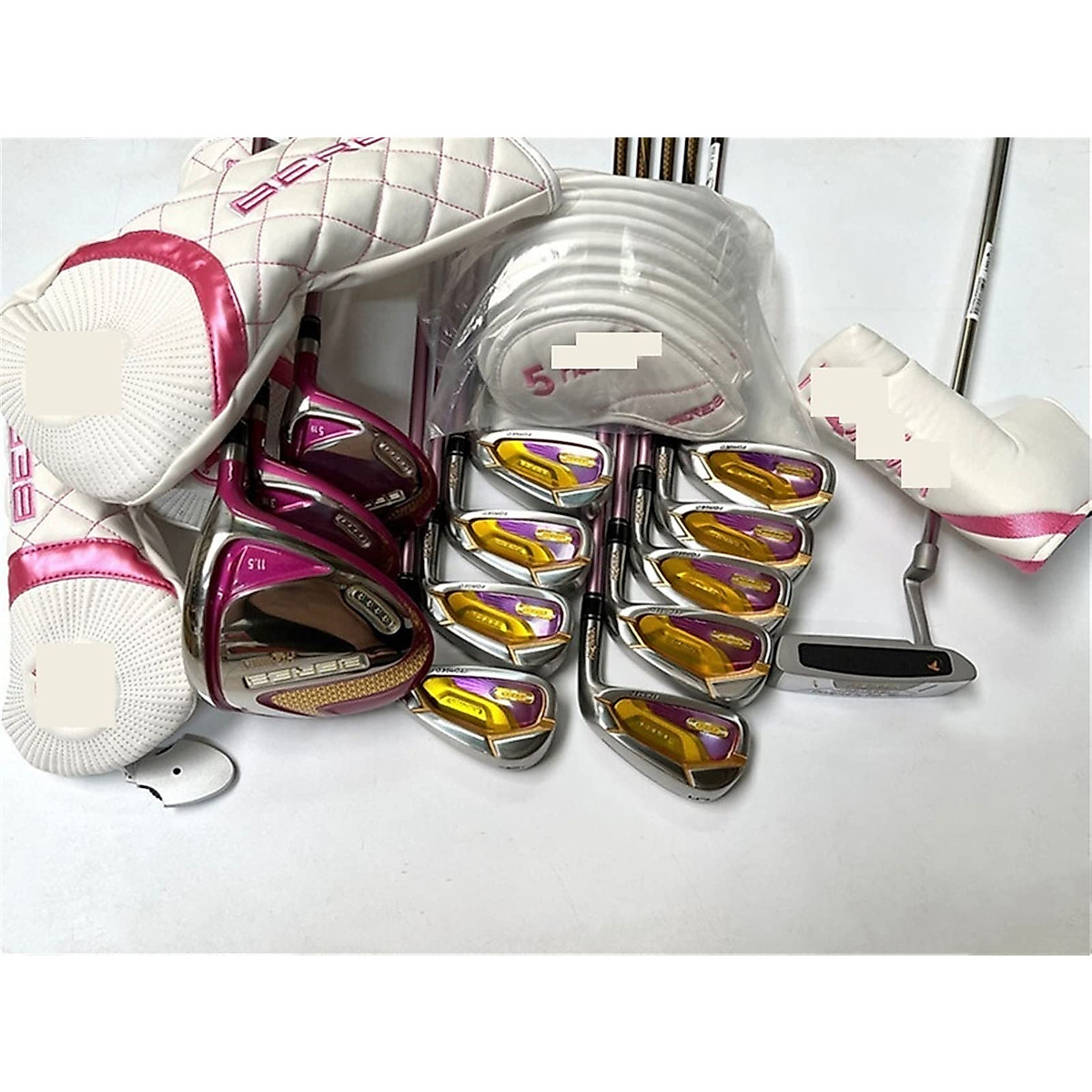 ENEMO Women Golf Clubs 4 Star Honma Beres S-07 Full Set Driver + Fairway Woods + Irons + Putter L Flex Graphite Shaft with Head Cover