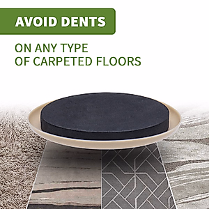 COVERCORNER Furniture Sliders for Carpet 8 PCS - 3 1/2 inch Furniture Moving Slider Chair Legs Floors Protectors– Move Your Furniture Easy & Safely(for Carpet)