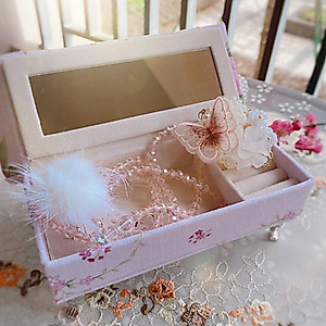 TOOYFUL Mini Couch Jewelry Box 1:12 Scale Furniture Stylish Jewelry Chest Living Room Decor Birthday Gifts Sofa Jewelry Box for Necklace Brooch, Style D