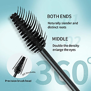 Volume and Length Thrive Black Mascara 4D Volumizing Thick Curling Mascara Waterproof, No Smudging, No Clumping, No Flaking, Thick & Black, Best Mascara for Women 0.28 OZ/ 8g