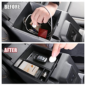 Mabett Center Console Organizer Tray for Ford Bronco Accessories 2024 2023 2022 2021, Armrest Storage Insert Box fit Bronco 2/4 Door with Non-Slip Mat