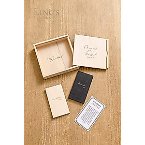 Ling's Moment Handcrafted Vow Books, Wedding Vows Book His and Her Rustic Wood Vow Book Set of 2,Vow Renewal Notebook Booklet Journal Keepsake with Wooden Box