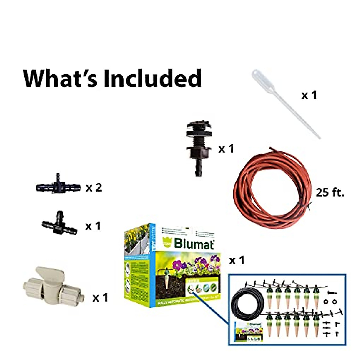 Blumat TROPF Medium Deluxe Irrigation Kit (12 Pack), Water Up to 12 Plants | Automatic Watering System | Garden, Patio, Hanging Baskets, Raised Bed, Greenhouse | Sustainable Outdoor System