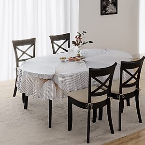 AELS Vinyl Coated Fabric 60 X 84 Oval Tablecloth, Waterproof Oil-Proof Stain Resistant Washable Printed Indoor Table Cover, Decorative Table Cloths for Dining Room, Party, Flower