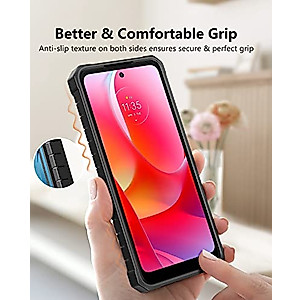for Motorola Moto G-Power 2022 Case: Moto G Play 2023 Case Drop Proof Protection Durable Protective Heavy Duty Shockproof TPU Matte Textured Mobile Phone Cover Moto G Power 2022 Case with Kickstand