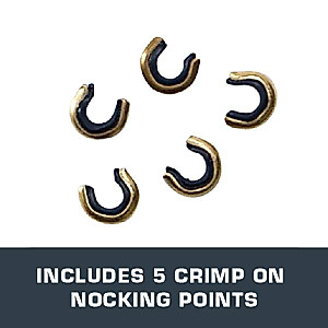 Allen Company Crimp-On Bowstring Nocking Points (Pack of 5) Used on Both Compound & Recurve Bow Nocking Points