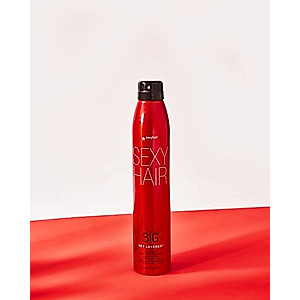 SexyHair Big Get Layered Flash Dry Thickening Hairspray, 8 Oz | Buildable Texture, Volume and Shine | Up to 72 Hours of Humidity Resistance