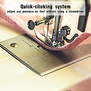 2 Pieces Sewing Machine Presser Foot Straight Stitch Foot Universal General Purpose Zig Zag Foot for Most Sewing Machines Domestic Low Shank Sewing Machines (2 Pieces)