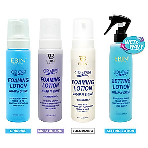 EBIN NEW YORK Curl & Twist Setting Lotion 8.5 oz/ 250ml | Moisturizing and Hydration, Smoothing with Natural High Shine, Defining Curls All Day Long