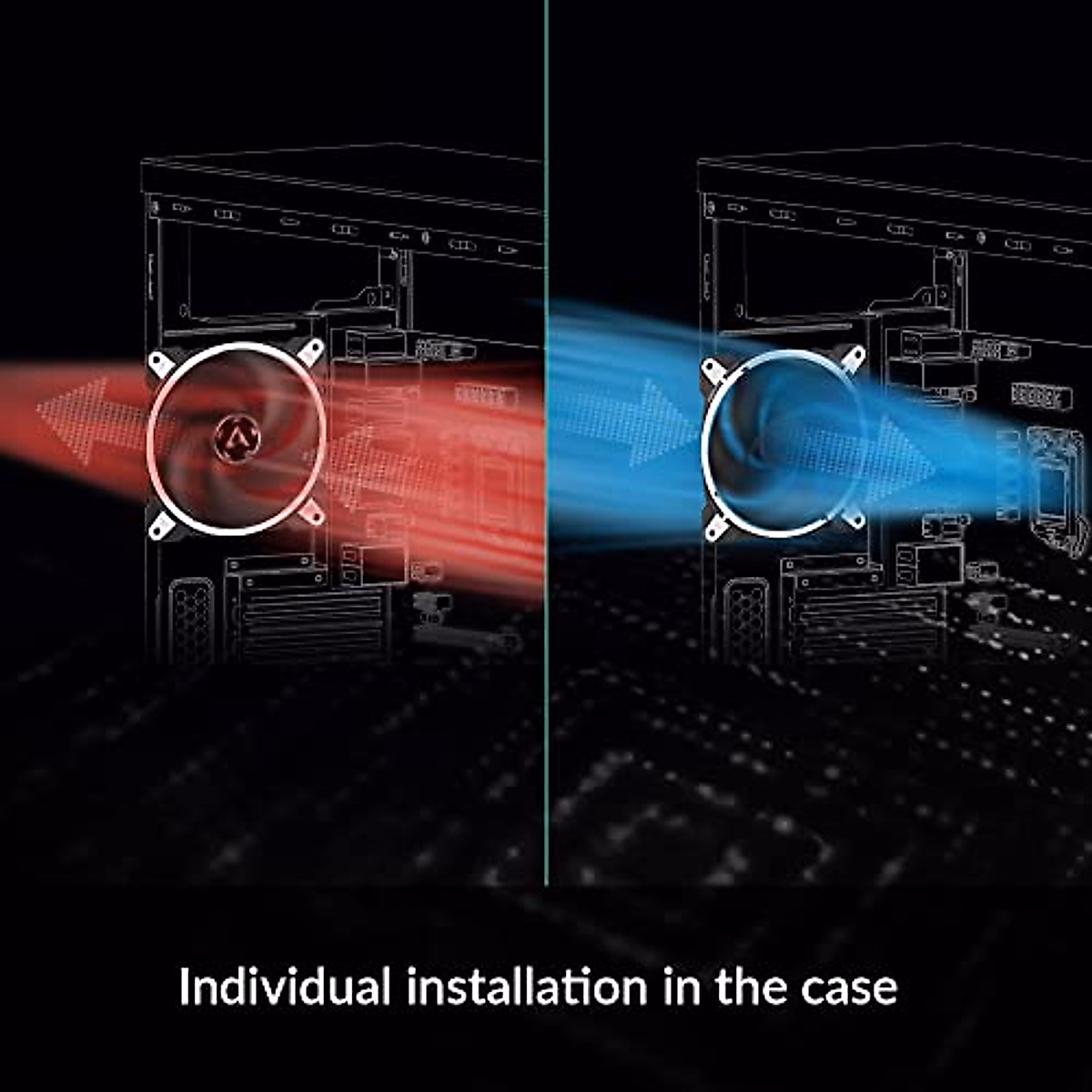 ARCTIC BioniX P120 - PC Fan, 120mm Gaming Case Fan with PWM Sharing Technology (PST), Pressure-optimised, Quiet Motor, Computer, Fan Speed: 200-2100 RPM - White