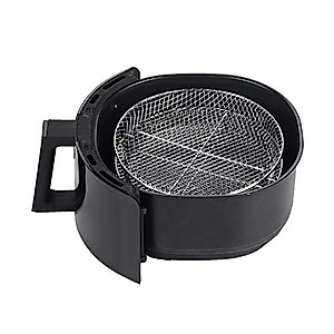 GoWISE USA GW22956 7-Quart Electric Air Fryer with Dehydrator & 3 Stackable Racks, Led Digital Touchscreen with 8 Functions + Recipes, 7.0-Qt, Black/Silver