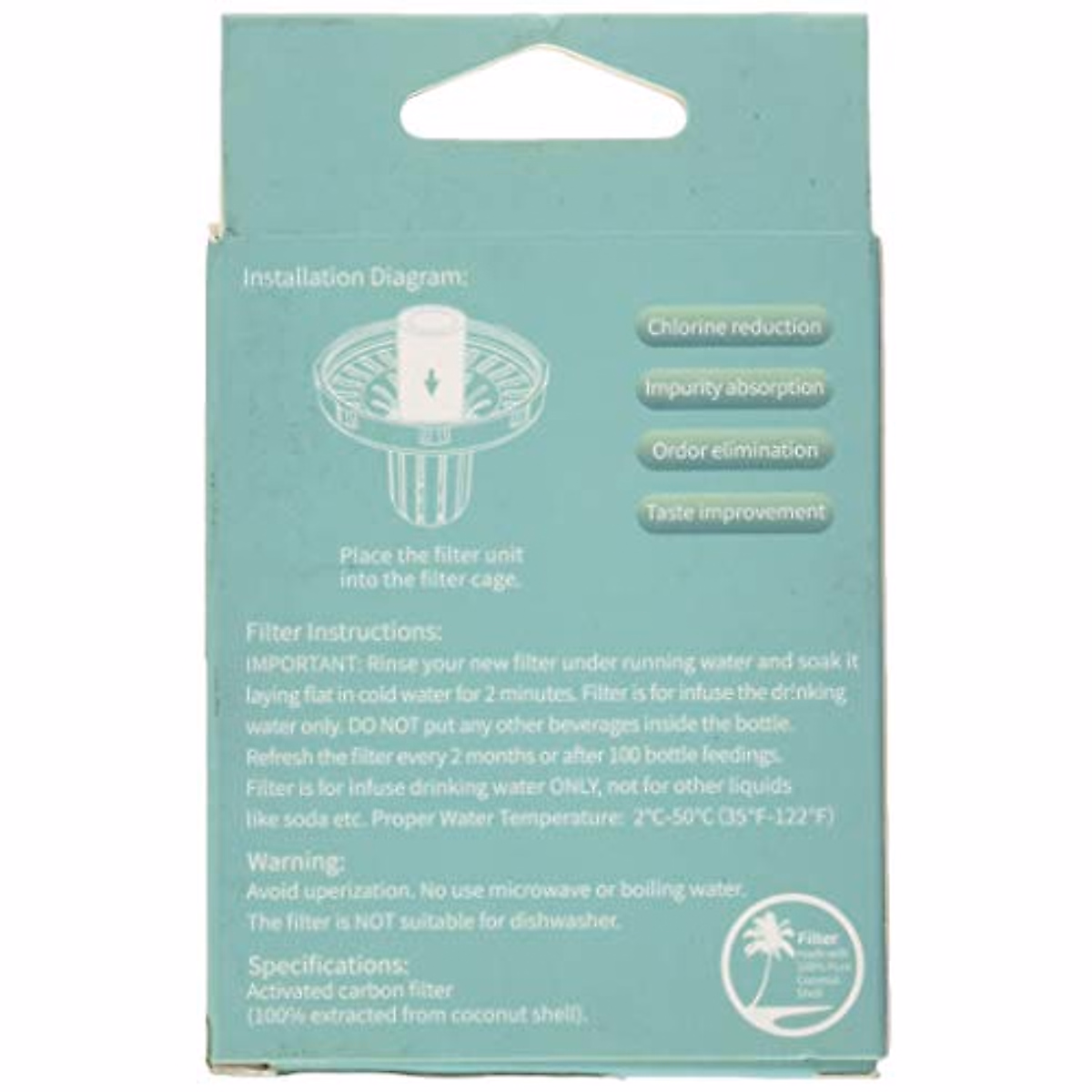 PETKIT Eversweet Travel 'One Touch' Filtered Carbonated Handheld Pet Dog Cat Water Feeder, Replacement Filters (3 Pack), One Size,Black