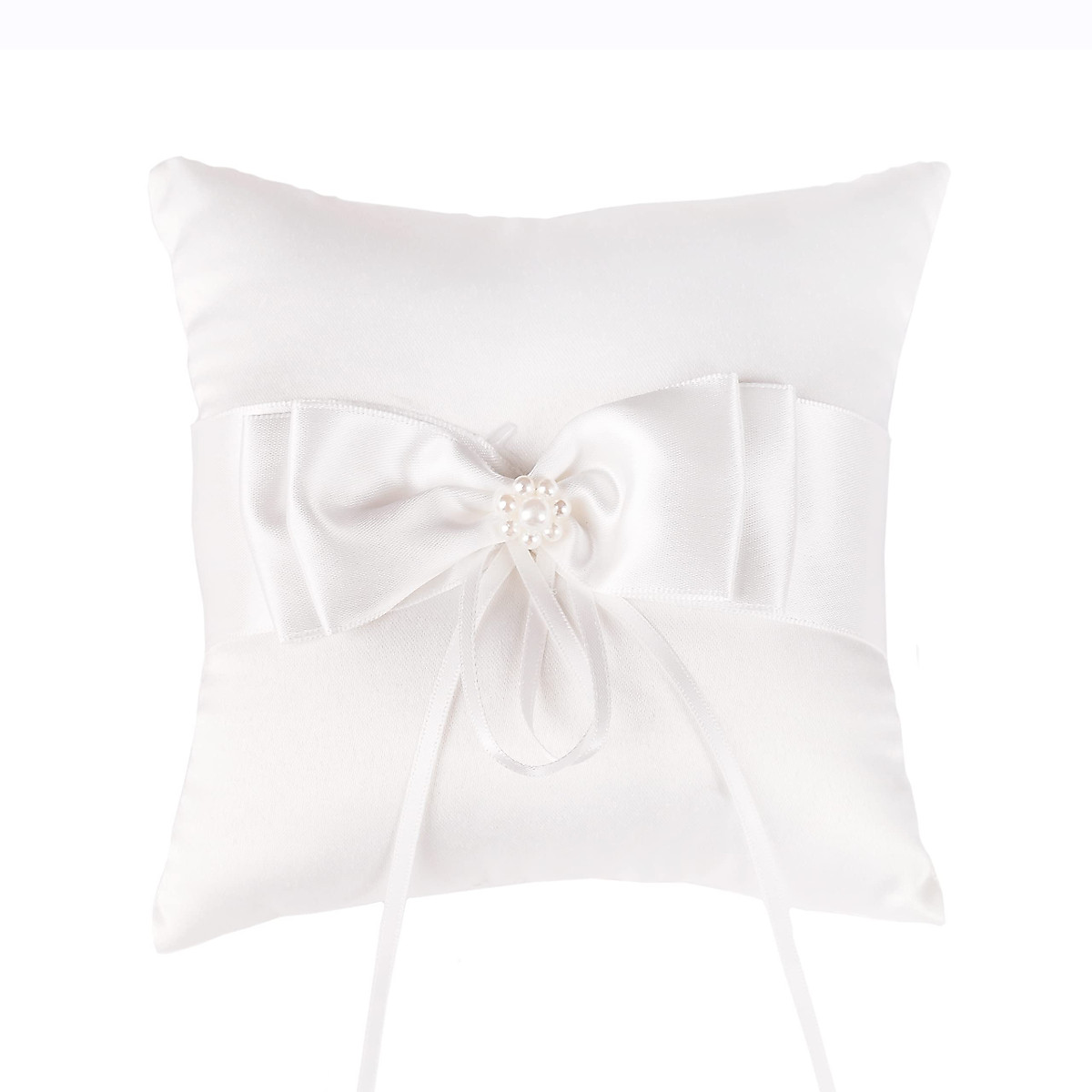 QIRMIZI Ring Pillow,Pearls Ring Cushion, Ring Bearer, Ring Holder for Beach Wedding, Wedding Ceremony, Proposal