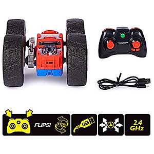 Air Hogs Super Soft, Flippin’ Frenzy, 360 Spinning Action, 2-in-1 Stunt Vehicle Remote Control Car, Kids Toys for Kids 4 and up