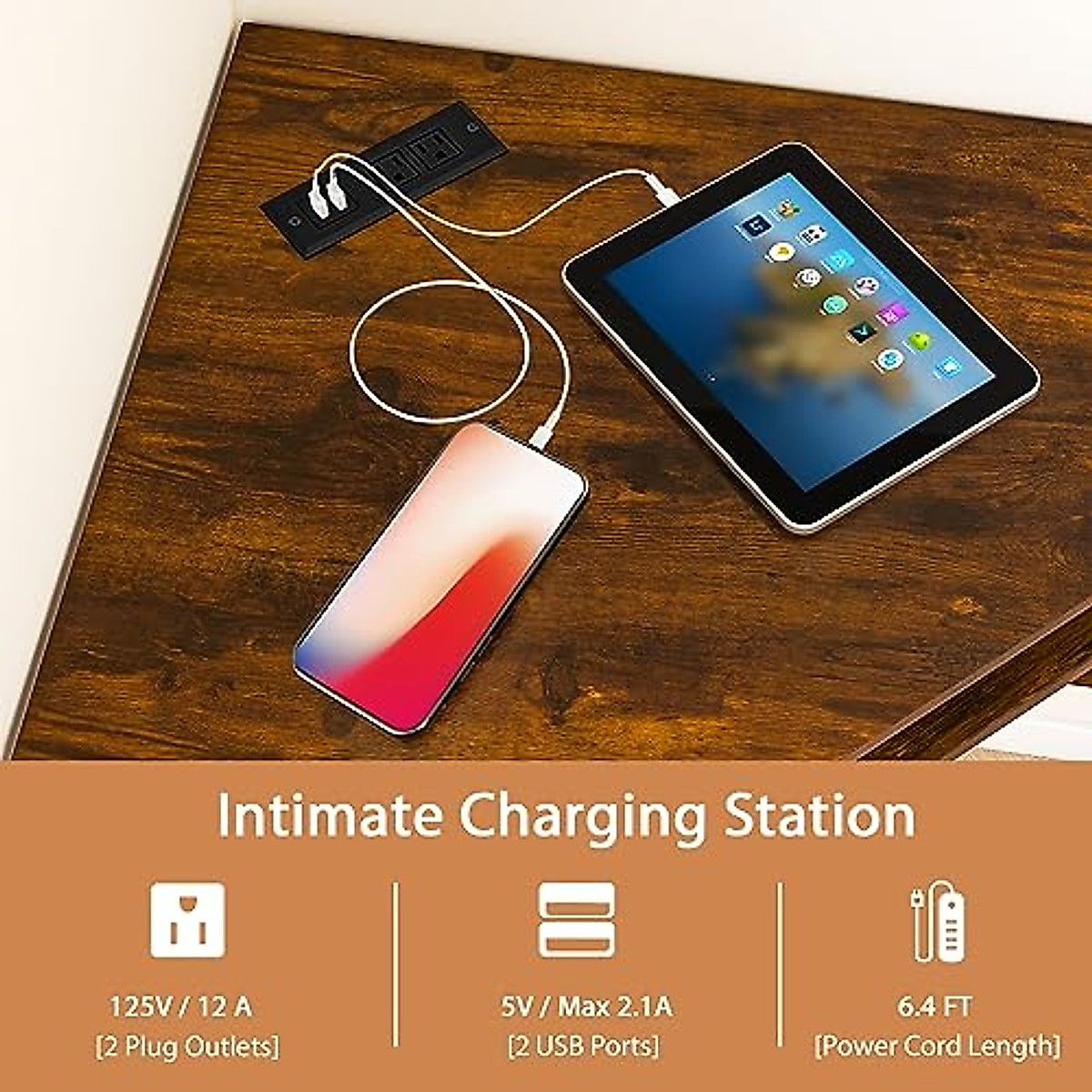 Tangkula Corner Desk with Keyboard Tray, 90-Degree Triangle Corner Computer Desk for Small Space, Industrial Writing Desk with Storage Shelf, Space-Saving Laptop PC Desk (Rustic Brown)