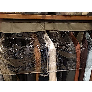 Garment Cover for Closet Rod and Portable Clothing Rack Shoulder Dust Cover - Protect Your Wardrobe in Style - Adjustable to fit 20" to 36" long - 4 Pack