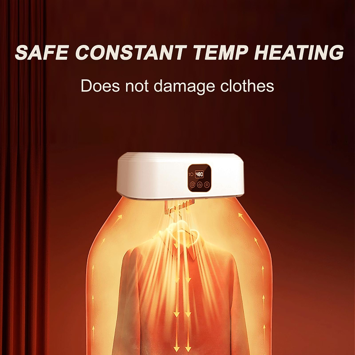 Yulisa Dryer,Portable Clothes Dryer for Apartments Dormitory Business Trips,Portable Clothes Drying Bag,Remote Control Electric Dryer,Small Dryer Dual Speed Mode 8 Stages Timed 480 Minute Drying