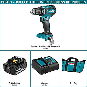 Makita XFD131 18V LXT® Lithium-Ion Brushless Cordless 1/2" Driver-Drill Kit (3.0Ah)